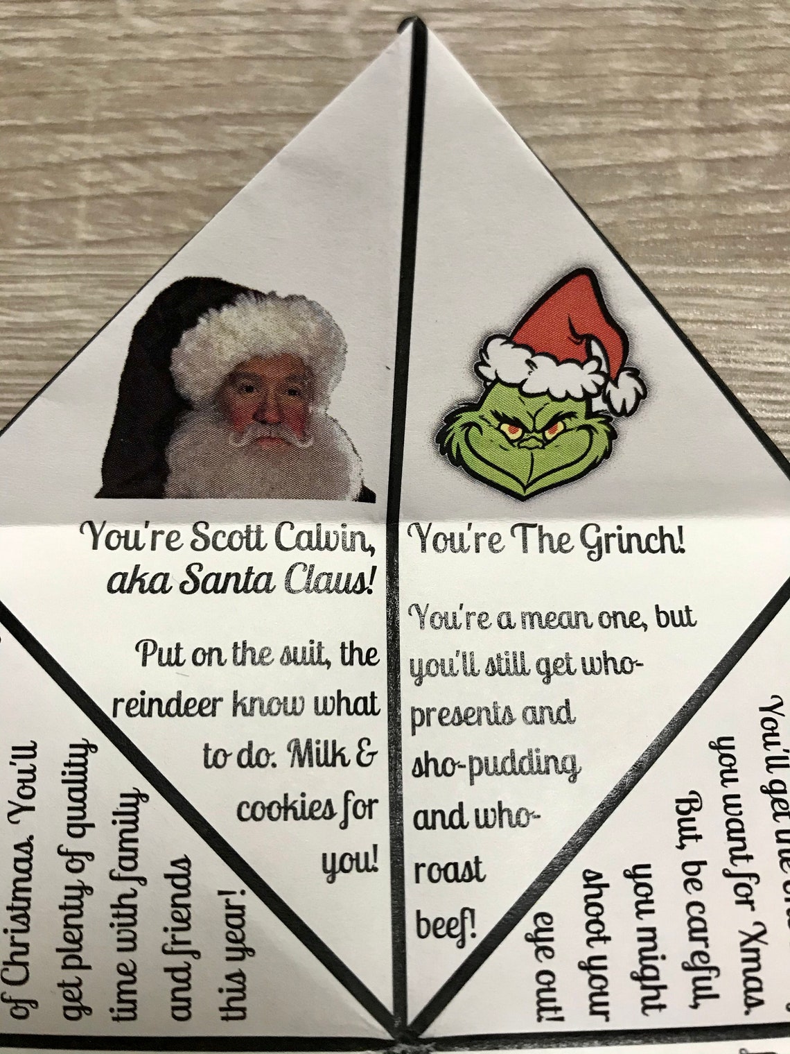 Christmas Movies Cootie Catcher Fortune Teller - Digital Download - Etsy
