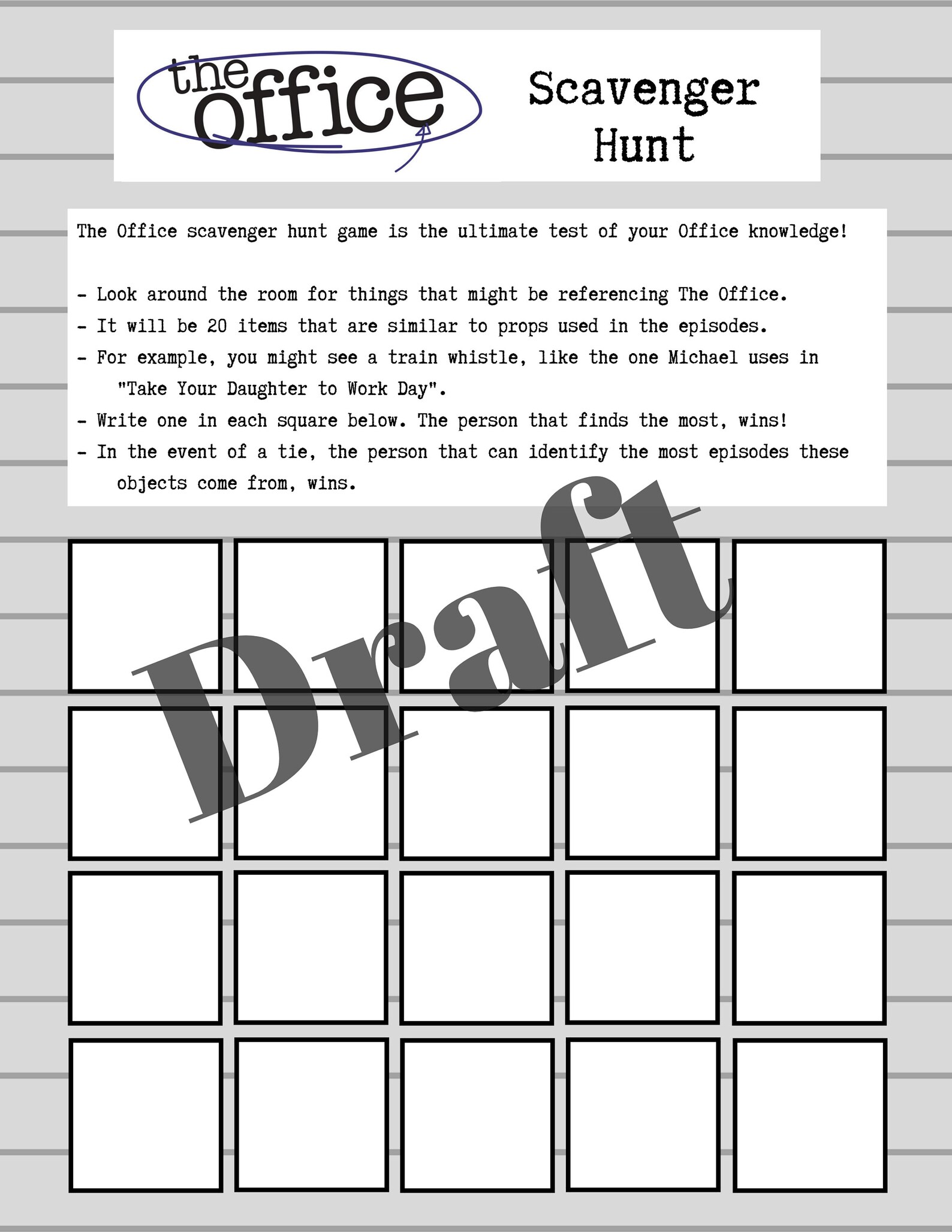 The Office - 2 Pack Activities - Quote Scramble and Scavenger Hunt ...