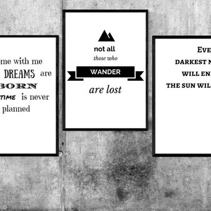 Book Quotes Art Prints Set of 5 Digital Downloads With and - Etsy