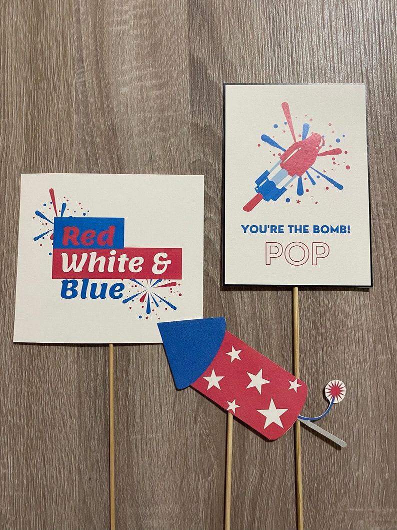 4th of July Party Photo Props Digital Download - Etsy