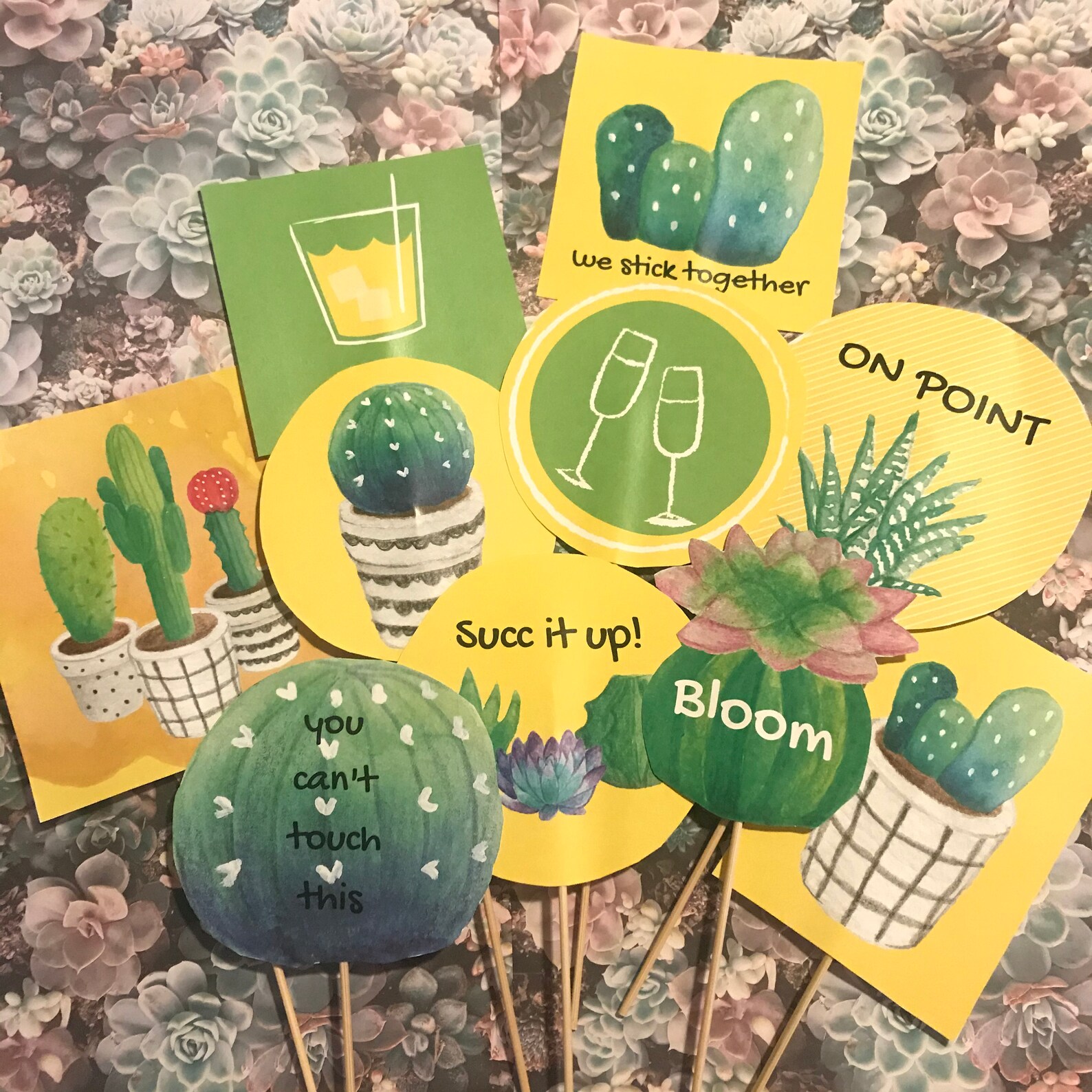 Sips & Succulents Plant and Sip Party Pack Digital Download 11 Files - Etsy