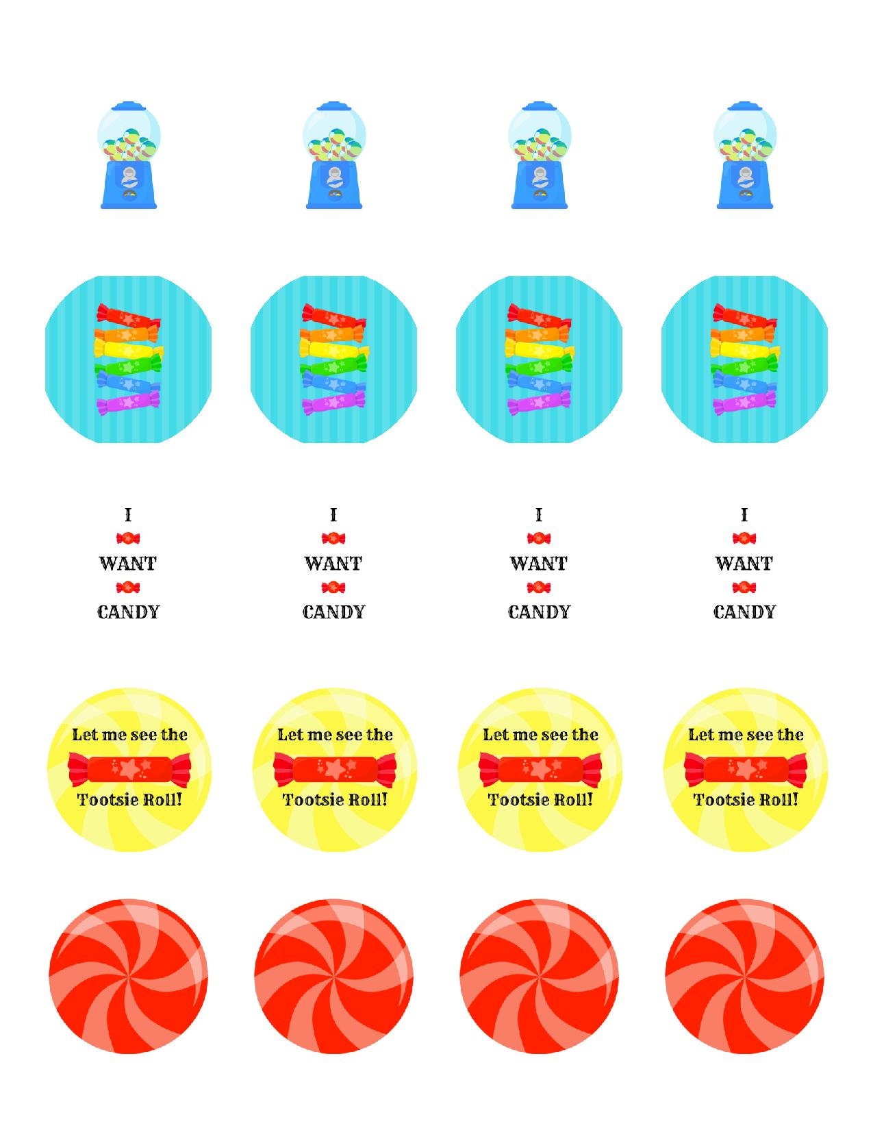 Candy Themed Pool Party Stickers Digital Download 10 Designs, 2 Pages ...