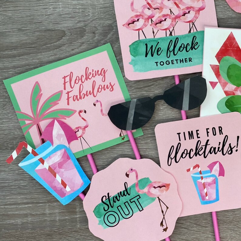 Flamingo Party Printable, Flamingle Bachelorette Party, Flamingo Photo ...
