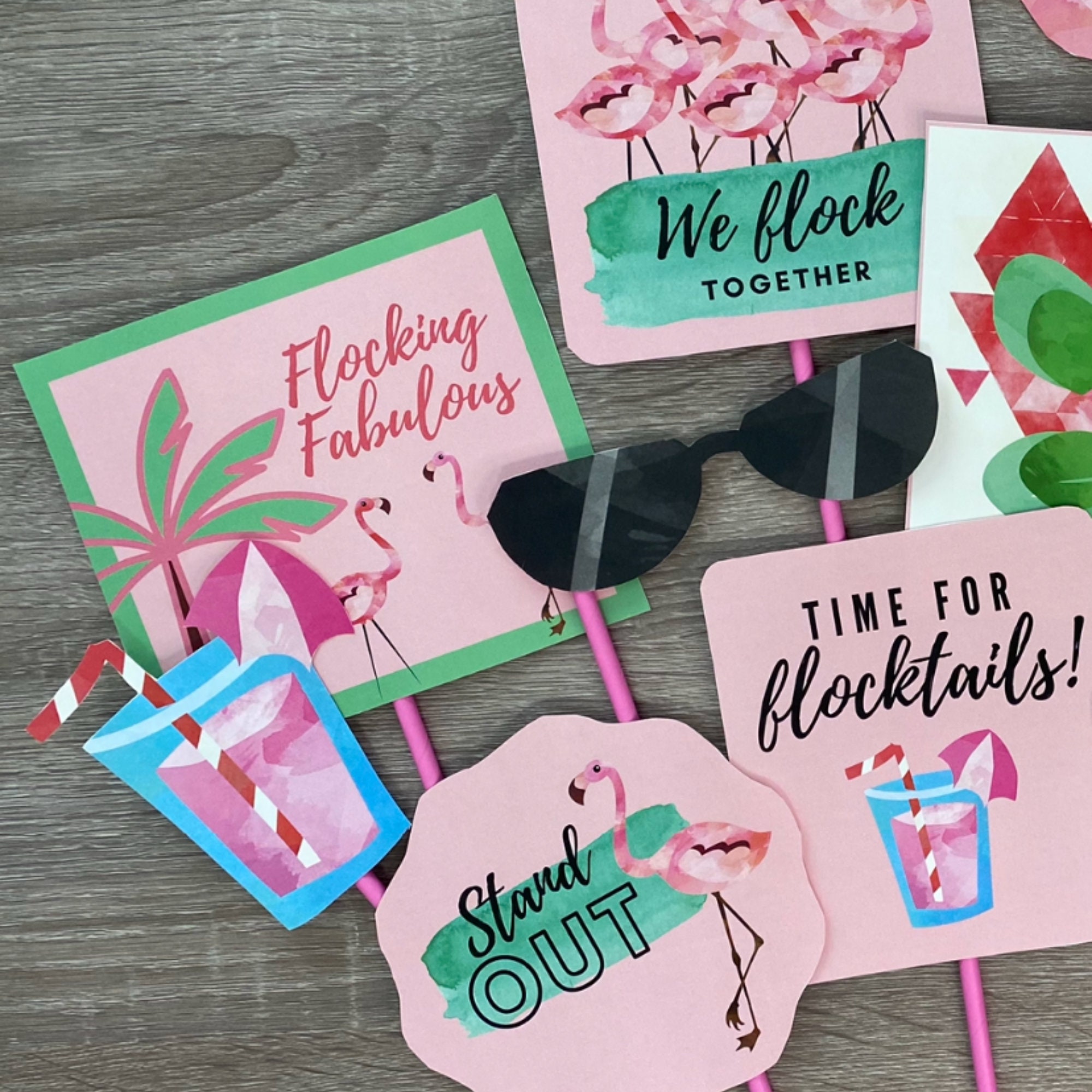 Flamingo Party Printable, Flamingle Bachelorette Party, Flamingo Photo ...