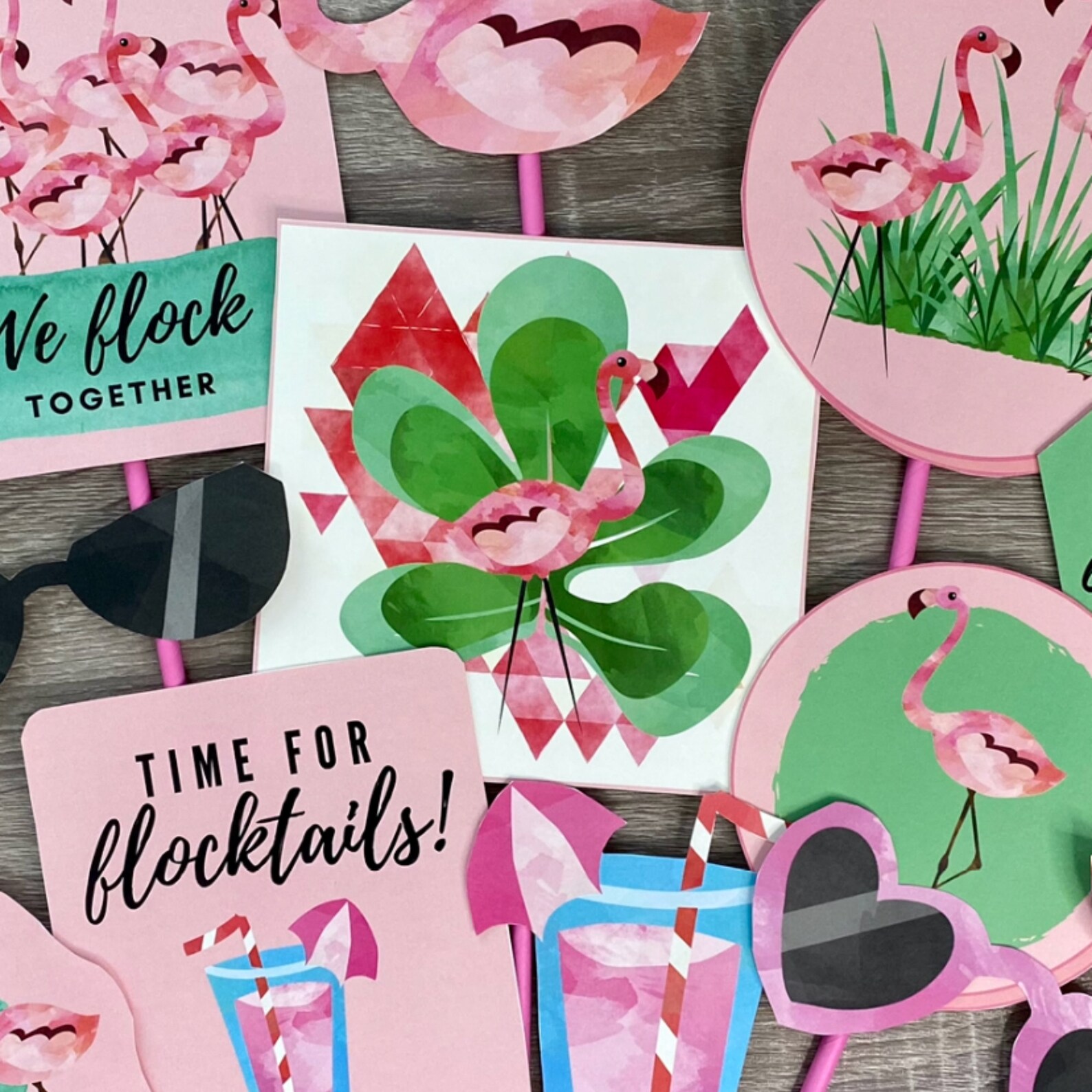 Flamingo Party Printable, Flamingle Bachelorette Party, Flamingo Photo ...