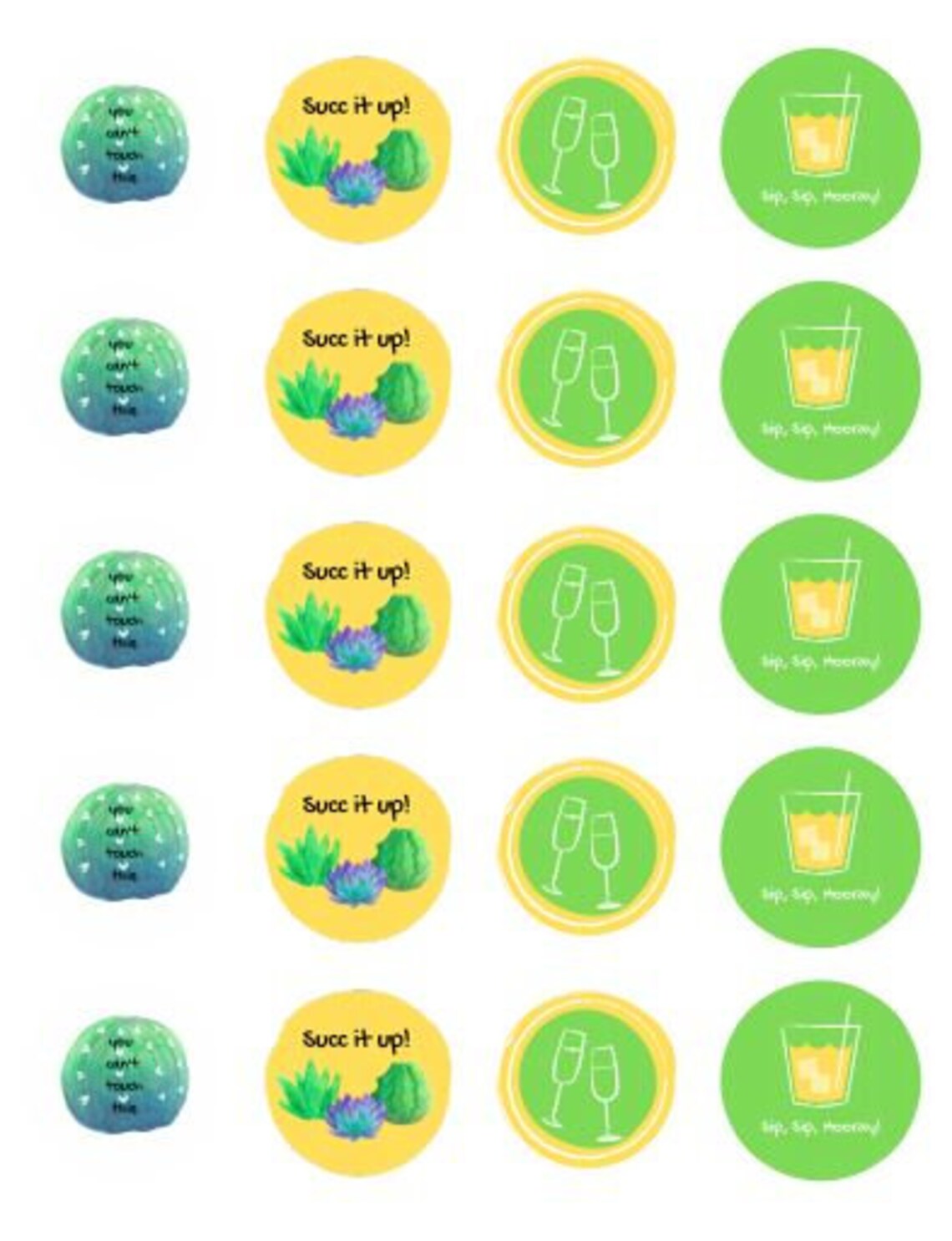 Sips & Succulents Plant and Sip Party Pack Digital Download 11 Files - Etsy