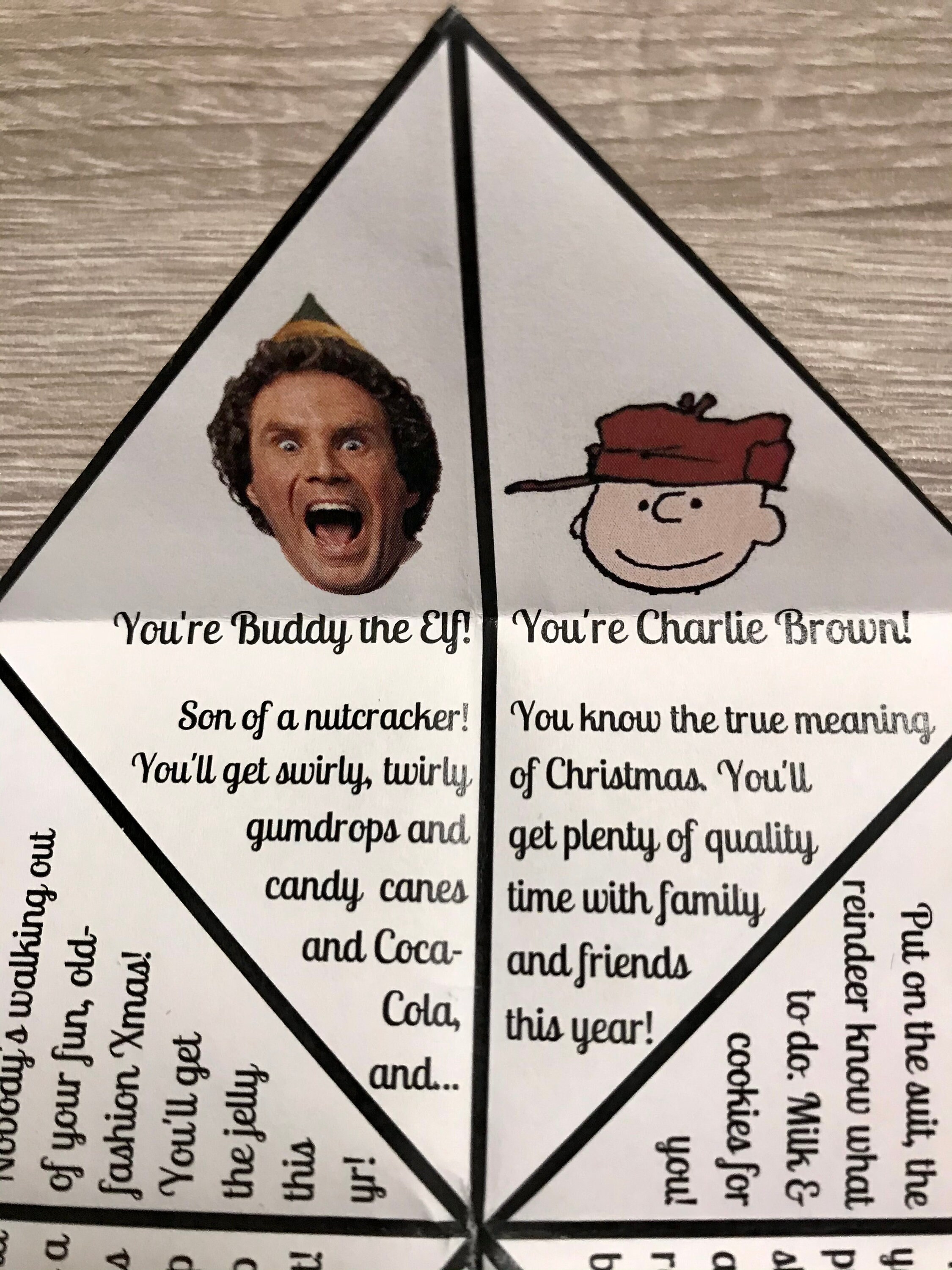 Christmas Movies Cootie Catcher Fortune Teller - Digital Download - Etsy