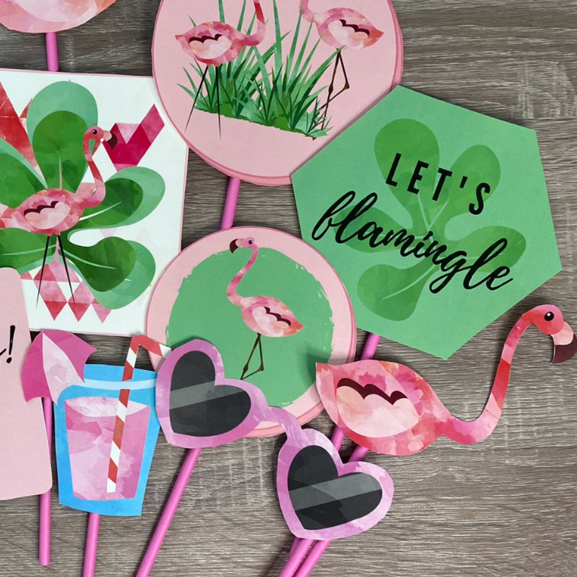 Flamingo Party Printable, Flamingle Bachelorette Party, Flamingo Photo ...