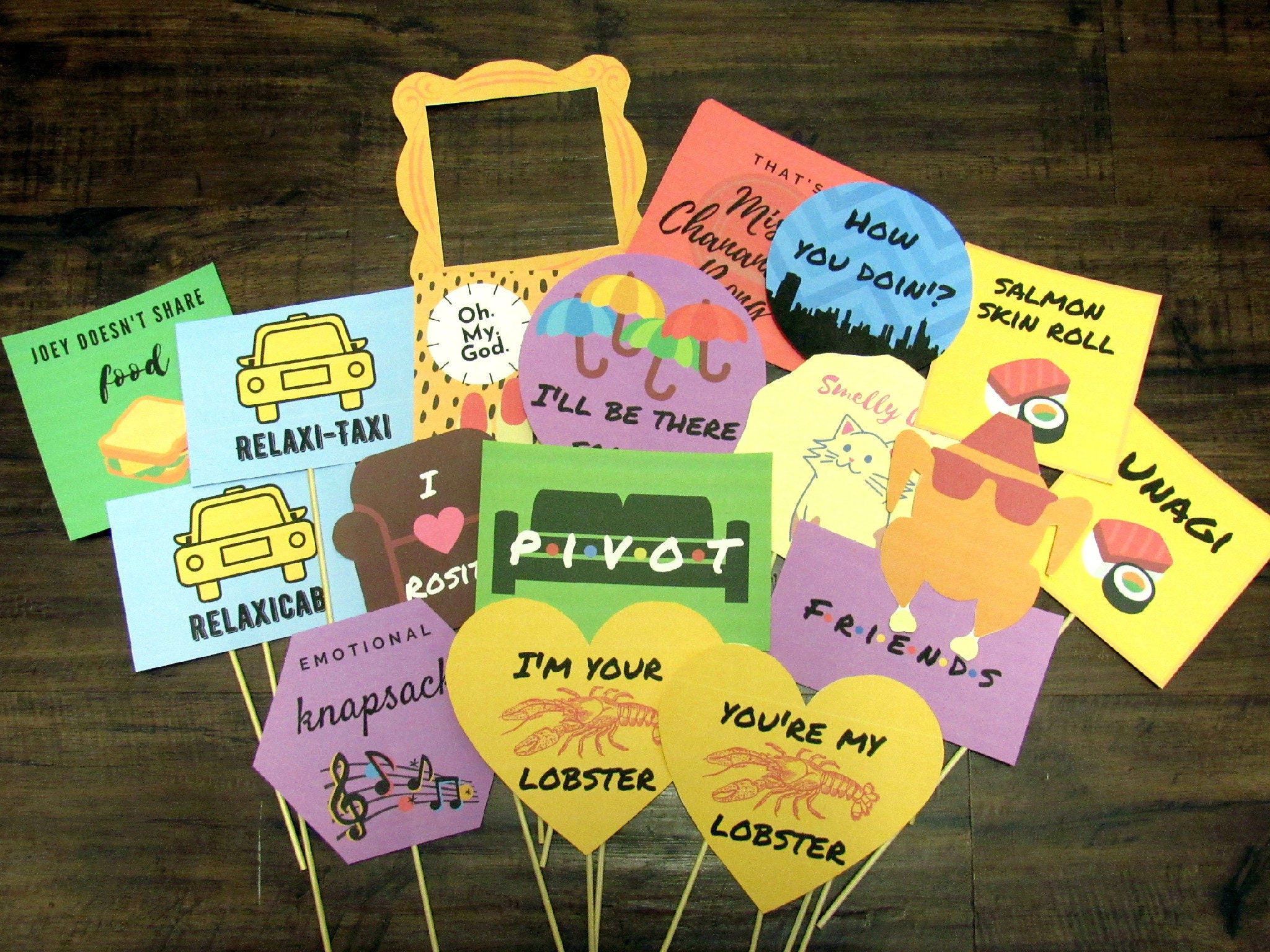 Friends TV Show - Photo Props - Digital Download - Friends Party Theme ...
