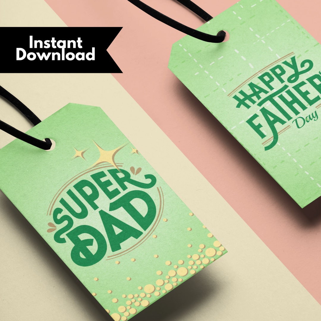Printable Father's Day Gift Tags, Father's Day Gift, Father's Day Tag ...