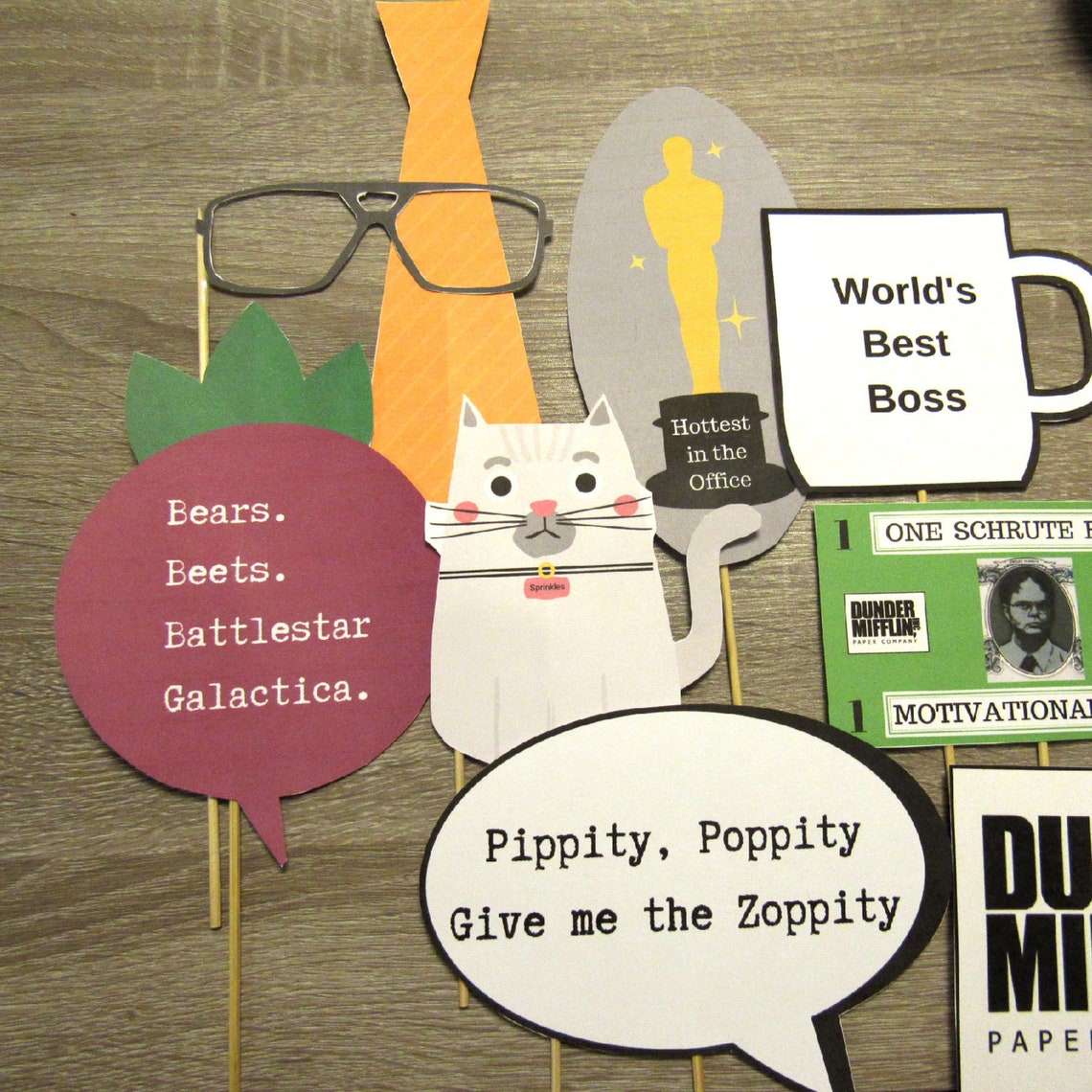 The Office Photo Props Digital Download Photobooth - Etsy