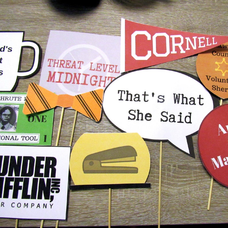 The Office - Photo Props - Digital Download - Photobooth Props, Photo ...