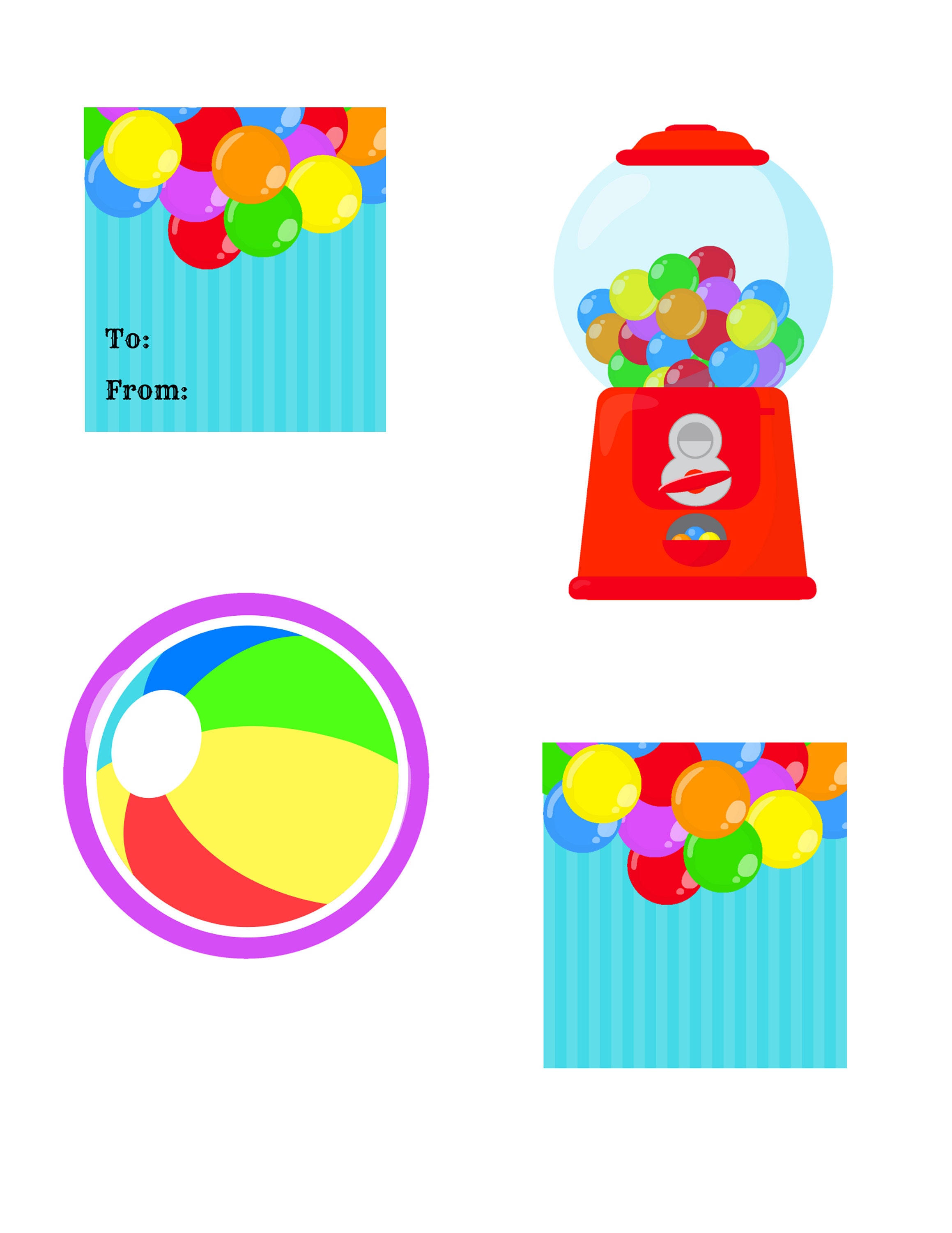 Candy Themed Pool Party Pack Digital Download 14 Items - Etsy