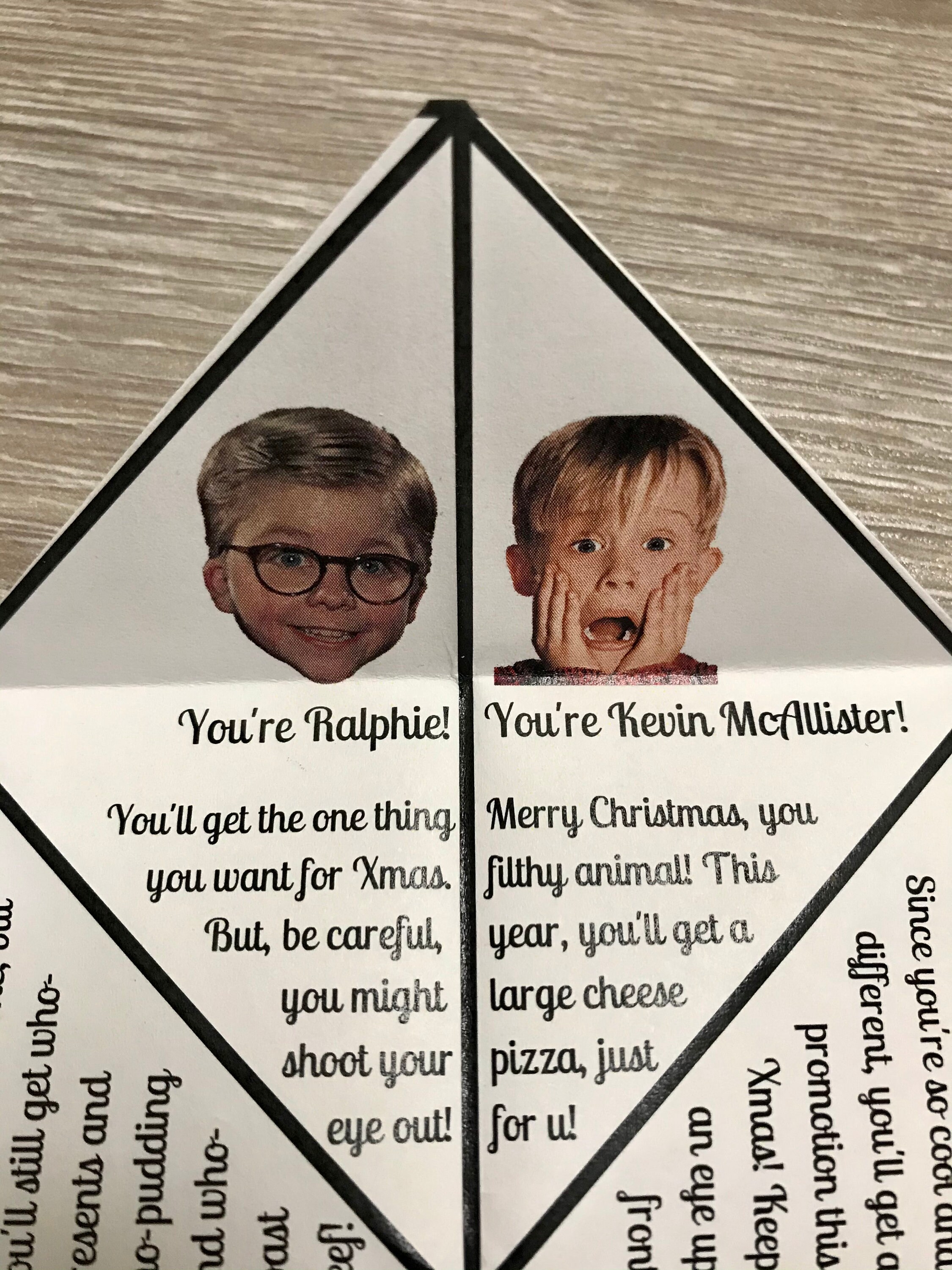 Christmas Movies Cootie Catcher Fortune Teller - Digital Download - Etsy