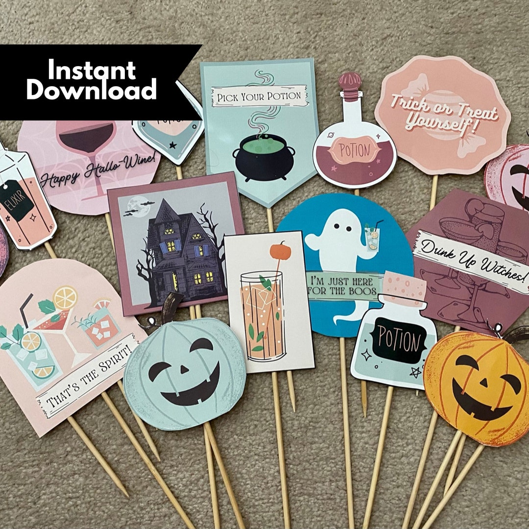 Pastel Halloween, Halloween Photo Props, Drink up Witches, Halloween ...