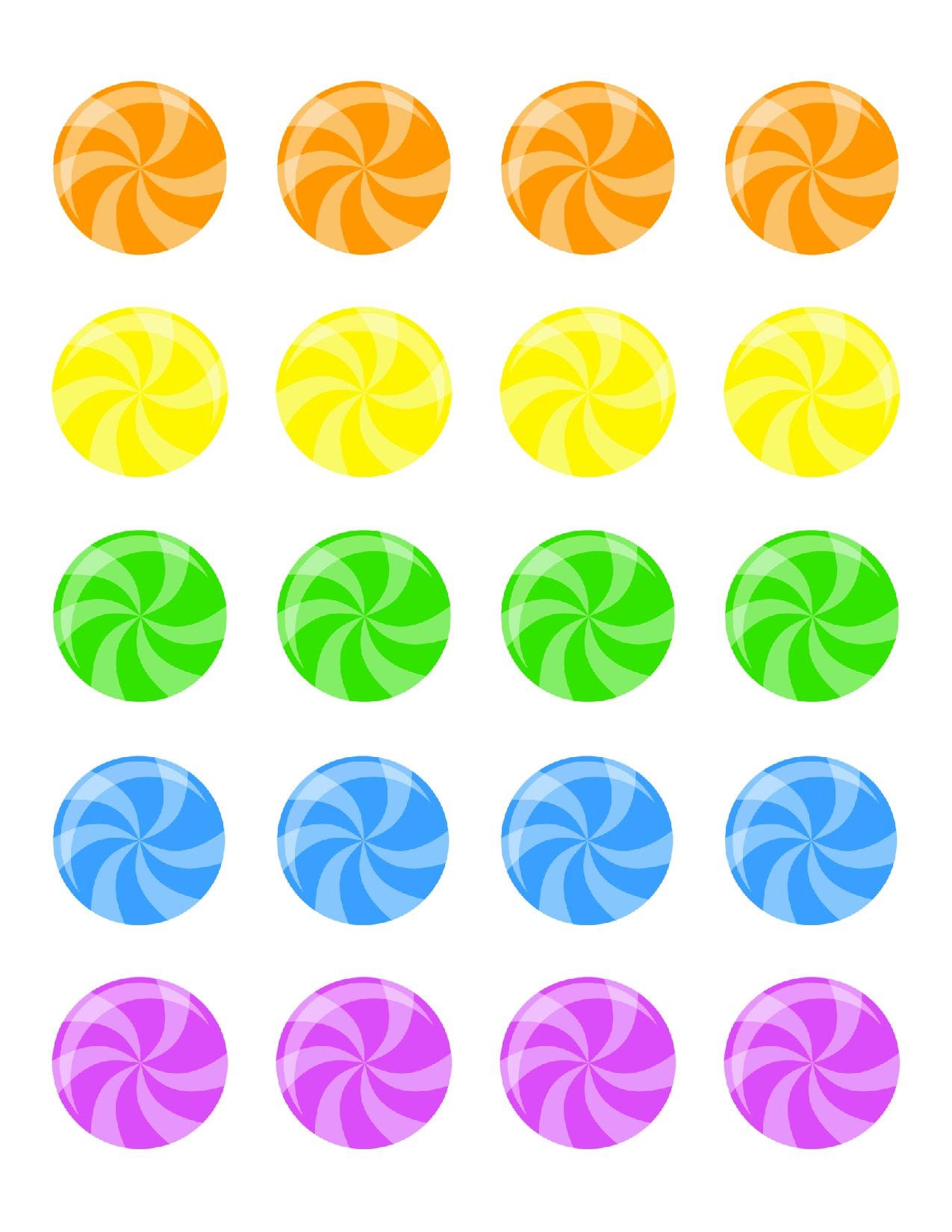 Candy Themed Pool Party Stickers Digital Download 10 Designs, 2 Pages ...