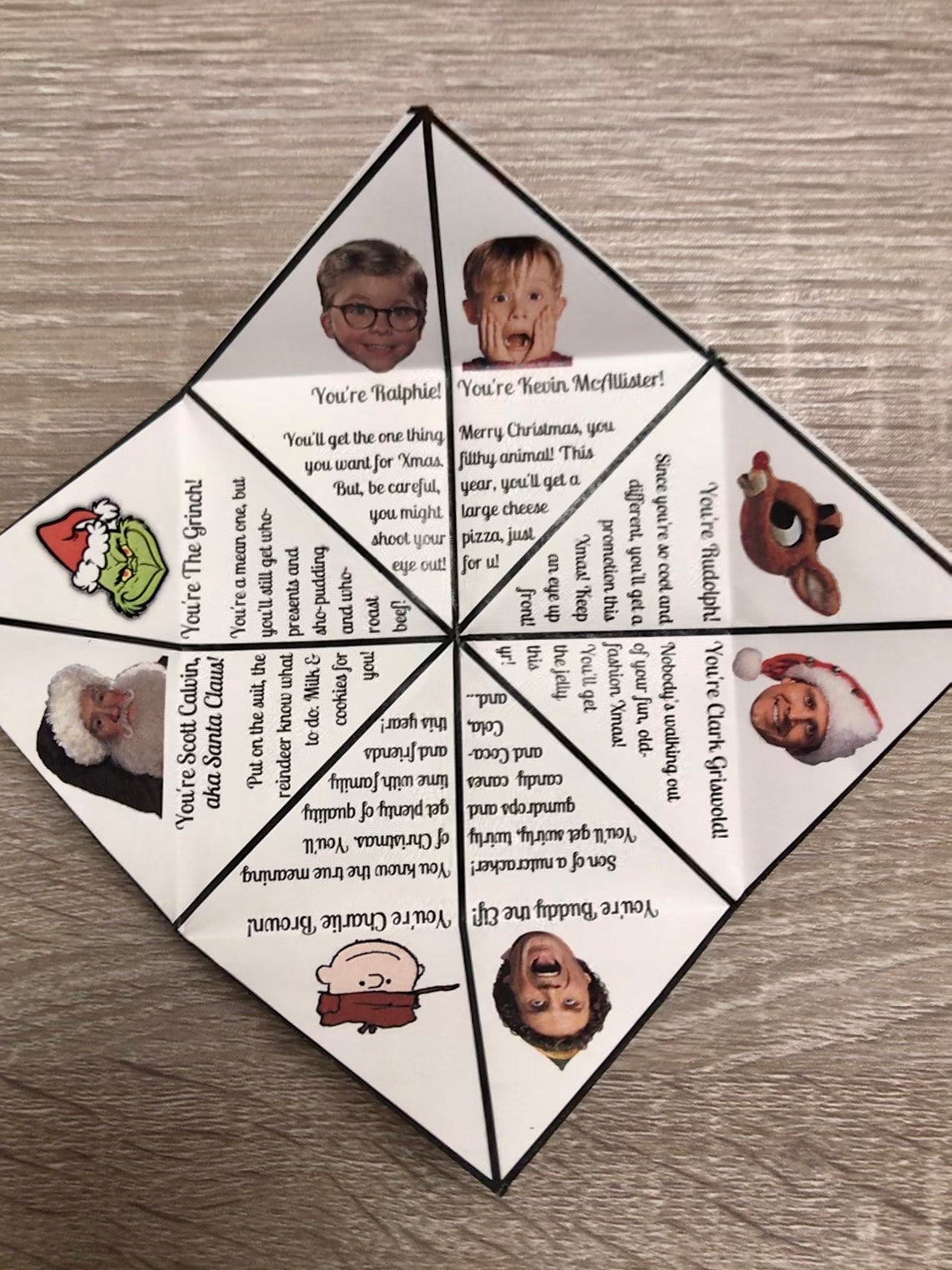 Christmas Movies Cootie Catcher Fortune Teller - Digital Download - Etsy