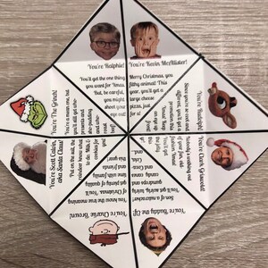 Christmas Movies Cootie Catcher Fortune Teller - Digital Download - Etsy
