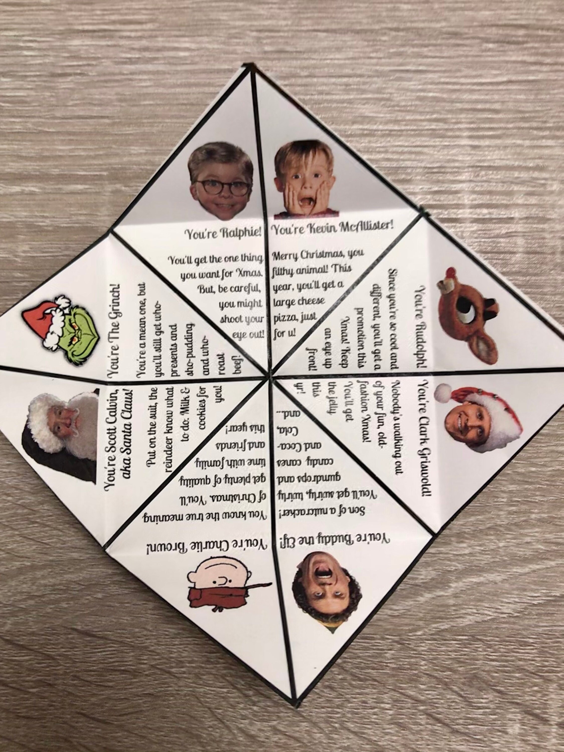 Christmas Movies Cootie Catcher Fortune Teller - Digital Download - Etsy