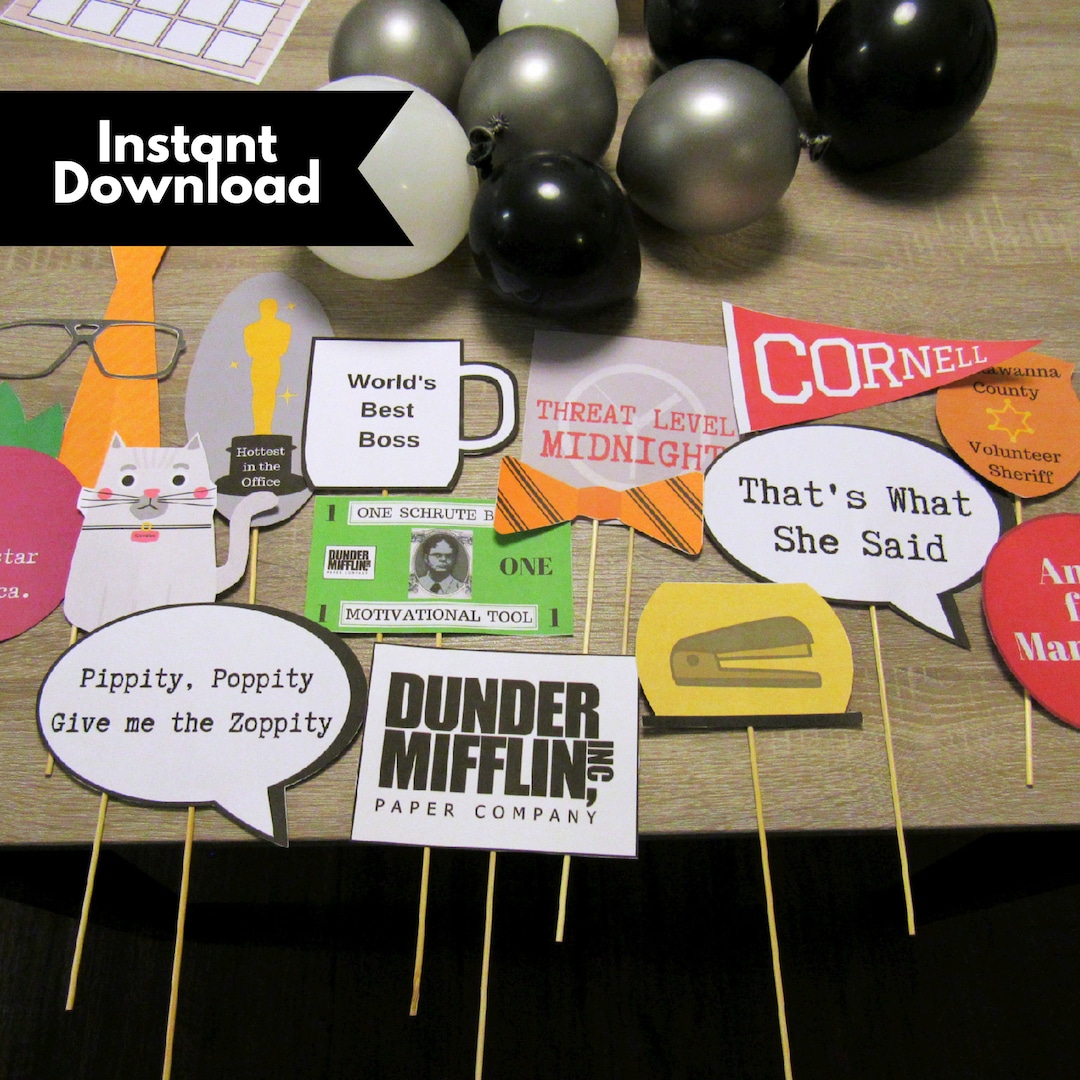 The Office - Photo Props - Digital Download - Photobooth Props, Photo ...