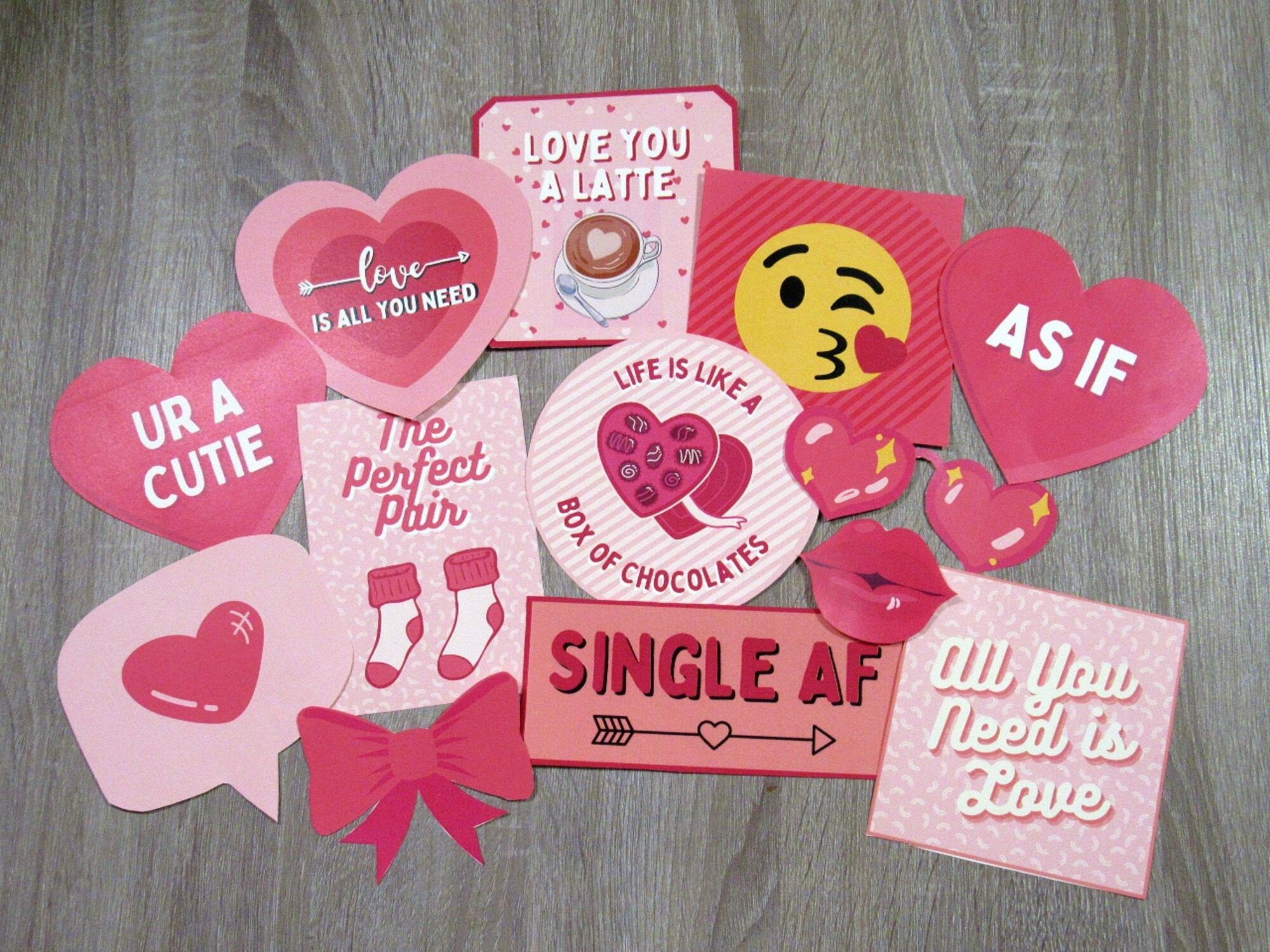 Love Themed Party Photo Props for Photobooth - Printable Photo Props ...