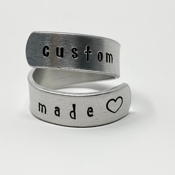 Custom Stamped Ring - Etsy