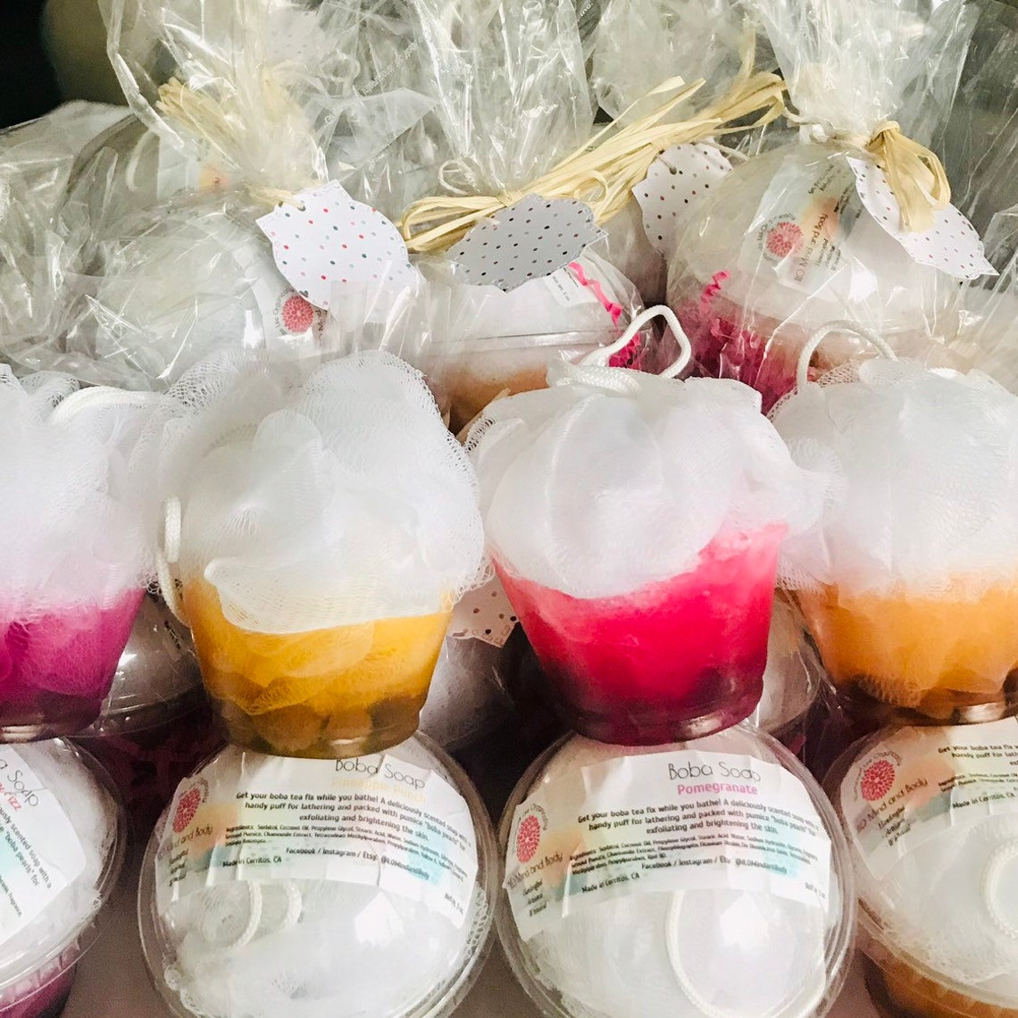 Boba Soap With Pumice boba Pearls and Attached - Etsy