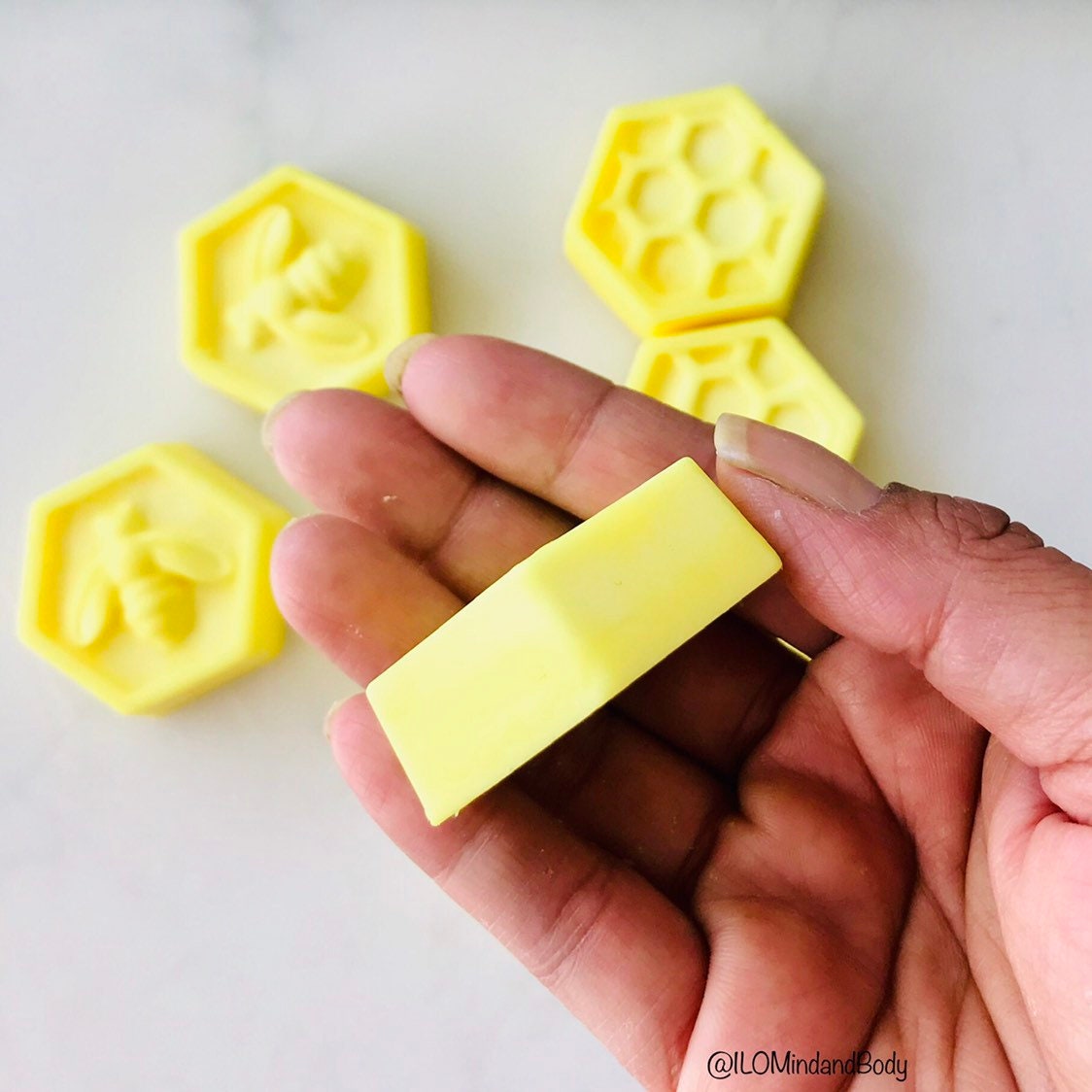 Set of 4 Hexagon-shaped Honeybee and Hive Wax Tarts Made With - Etsy