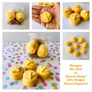 Set of 4 Round Honeybee Wax Tarts Made With Eco-friendly Soy Wax - Etsy
