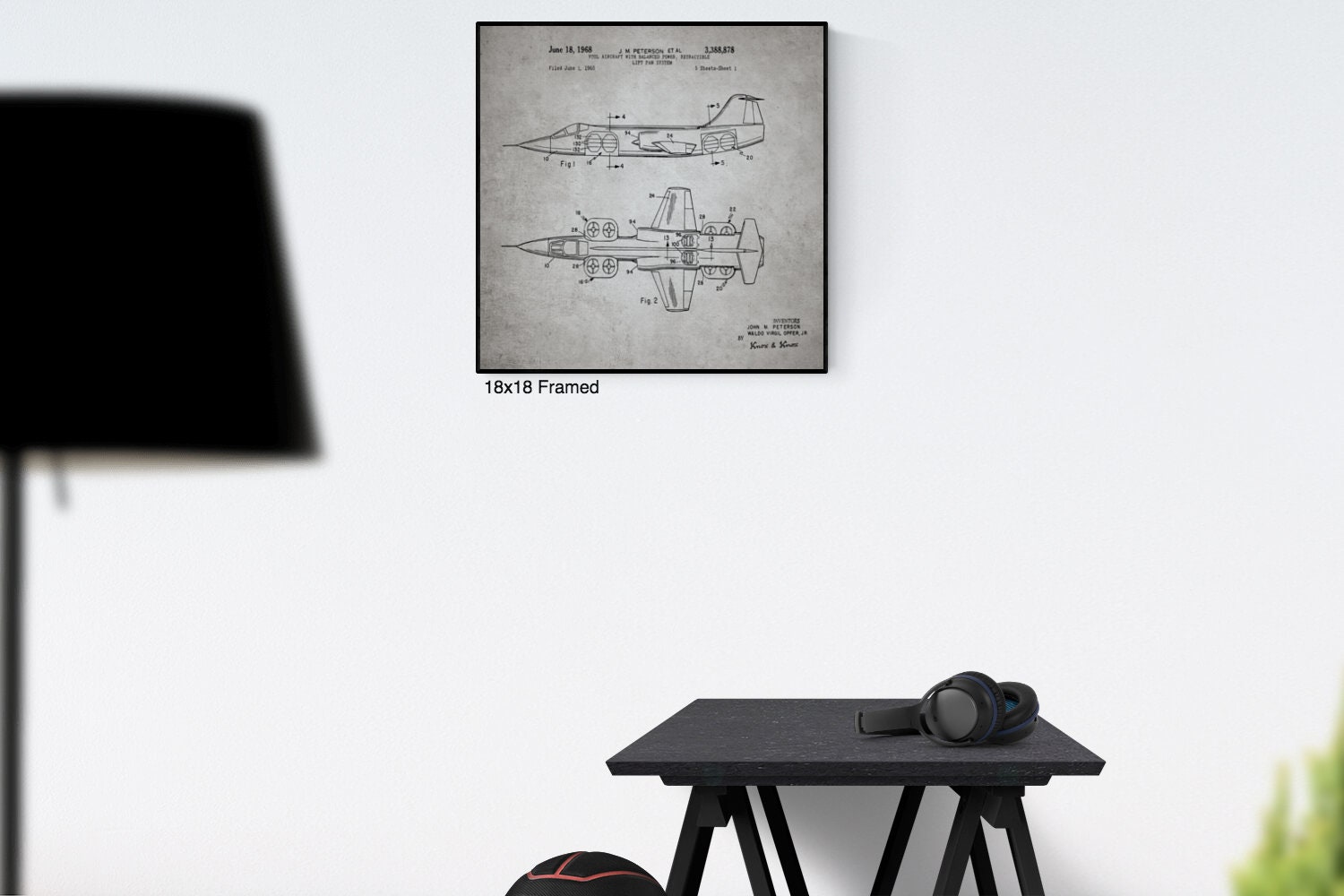 1968 Vintage Marine Corps Vtol Fighter Jet Canvas or Poster - Etsy