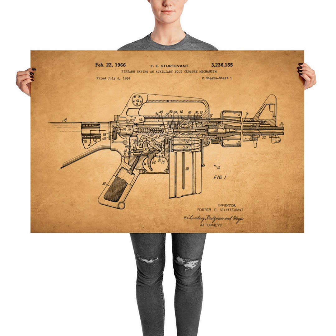 1966 Vintage Marine Corps M16 Firearm Canvas or Poster - Etsy