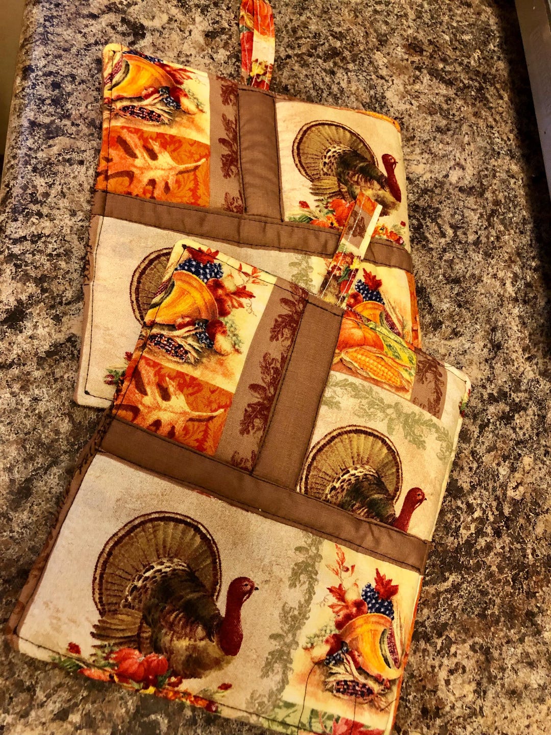 Potholders Set of 2 Thanksgiving Turkey Fall Autumn Holiday Made New - Etsy