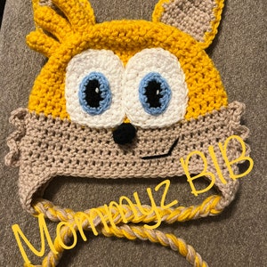 Crochet Tails Beanies / Knit Sonic Tails Hat/ Character Hats - Etsy