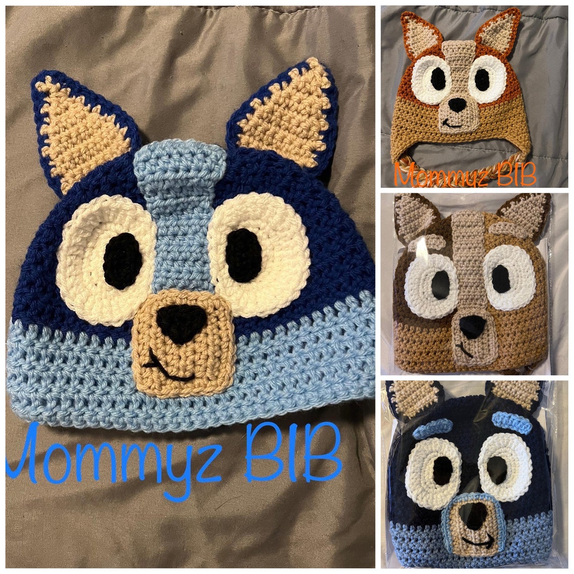 Bluey Inspired Knit Beanie, Costume Hat - Etsy