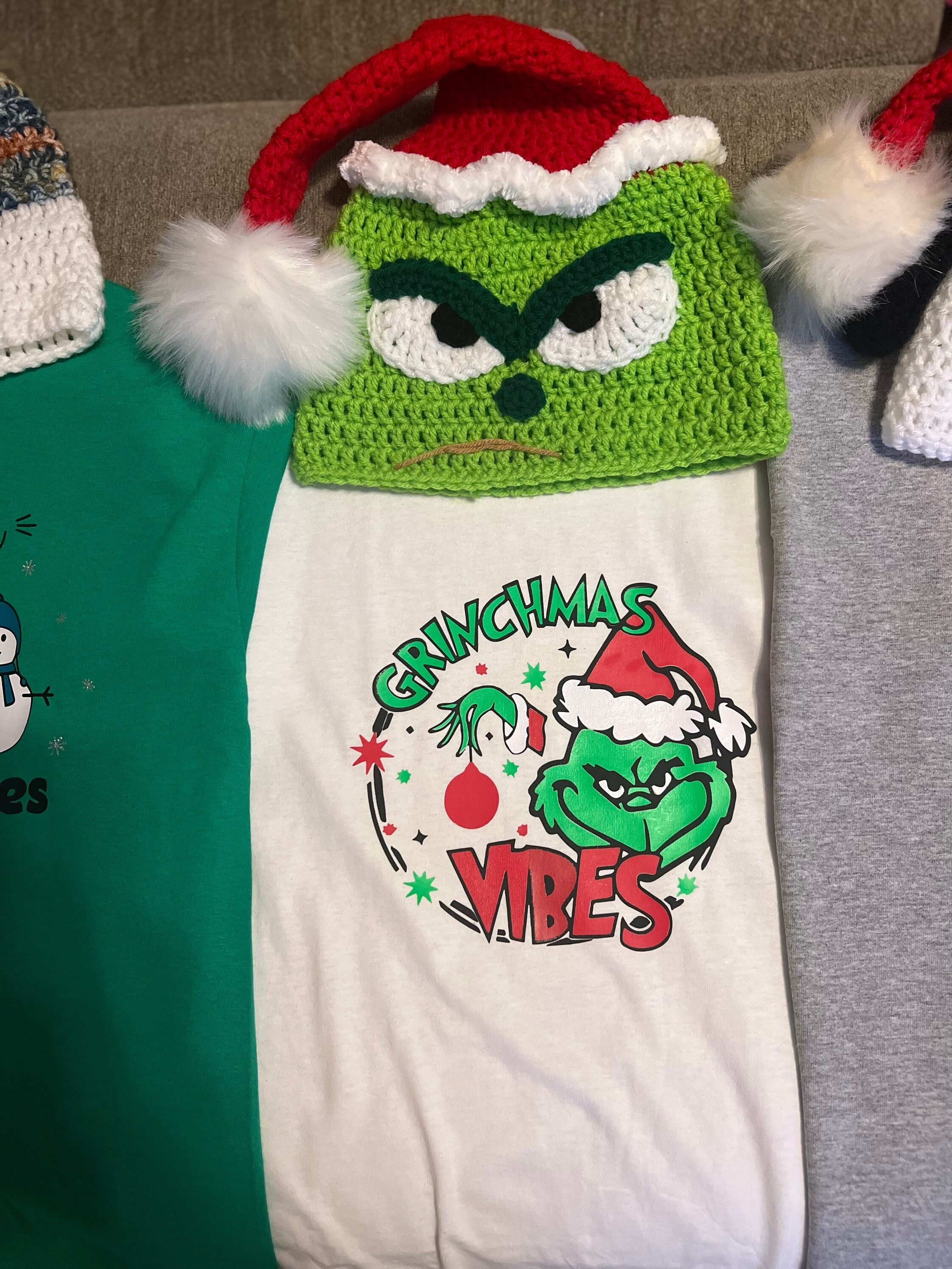 Grumpy Christmas Beanie / Green Mean One Hat / Winter Grinch Hat / Knit ...