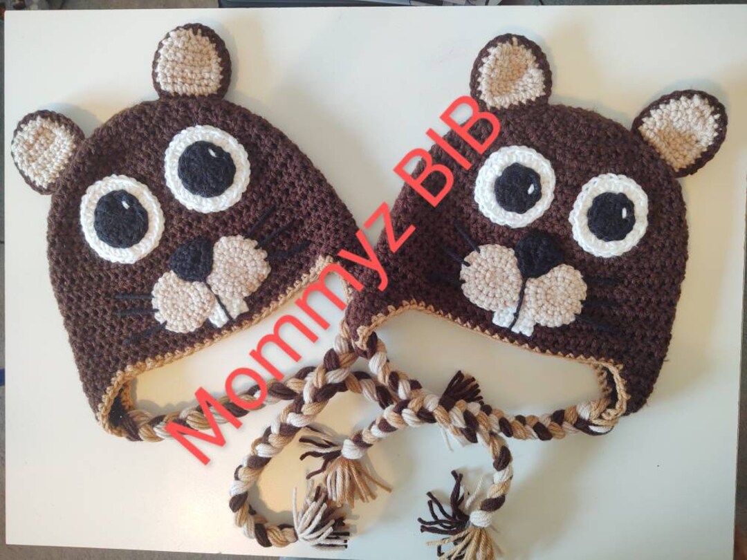 Beaver Beanies / Knit Bucket Beaver Hats / Beaver Winter Hats - Etsy
