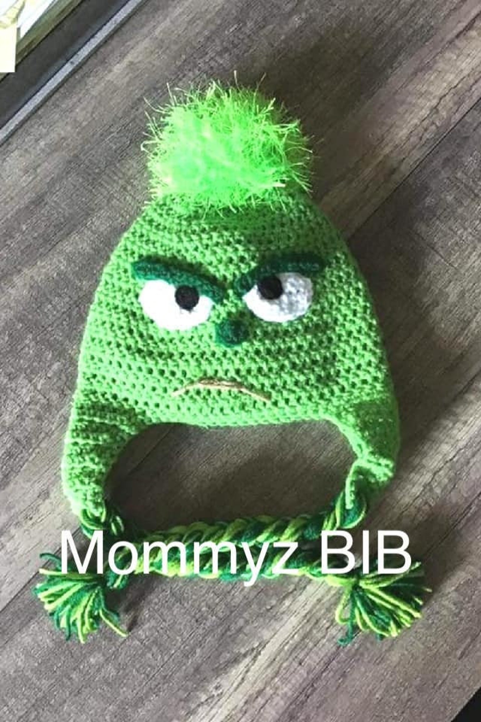 Grumpy Christmas Beanie / Green Mean One Hat / Winter Grinch Hat / Knit ...
