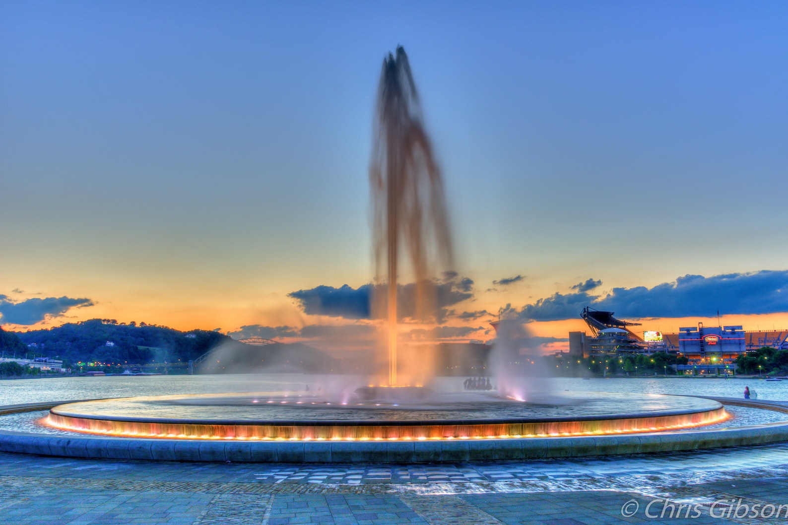 Sunset Fountain Spray, Pittsburgh, PA - Etsy UK
