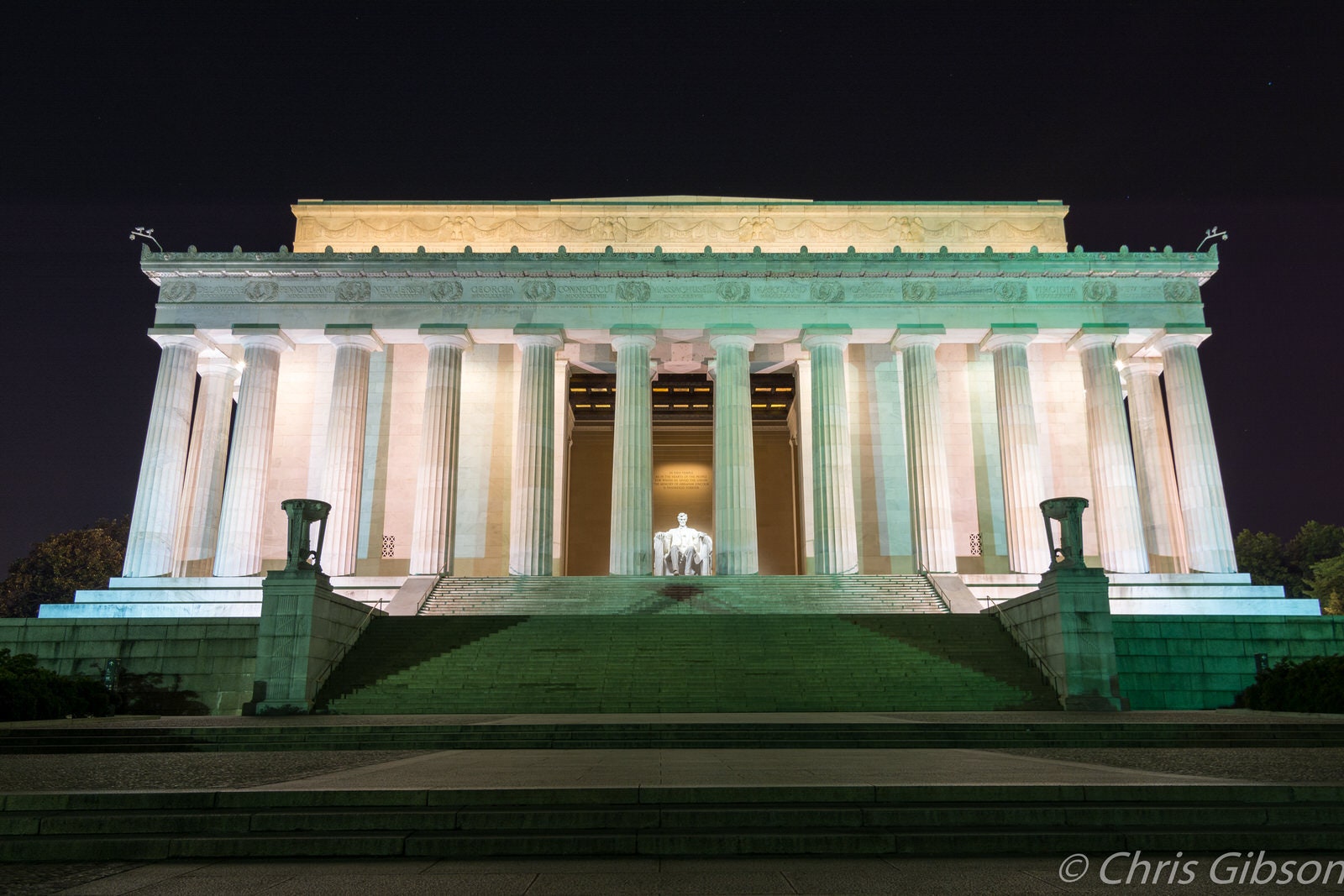 Abraham Lincoln Memorial At Night