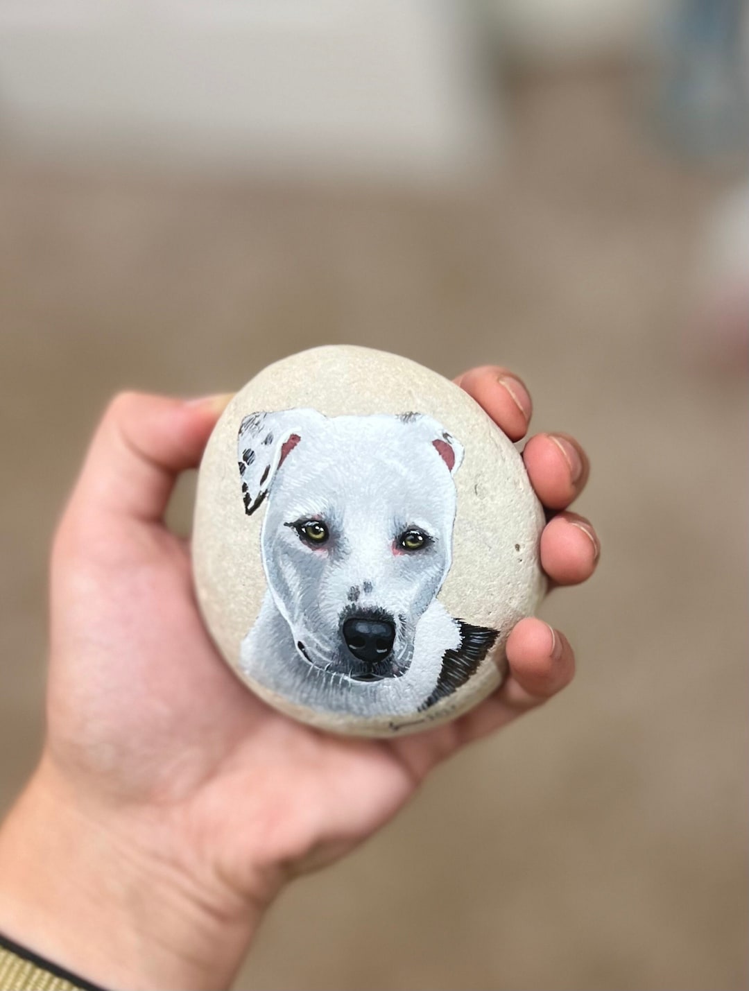 Pet Rock, Painted Rock, With Your Pet, Dog Painted Rock, Dog Portrait ...