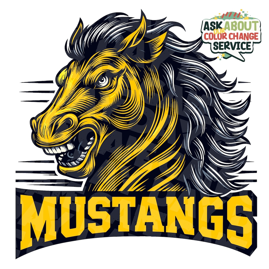 Mustangs Mascot Png Mustangs School Spirit Png L Mustangs Shirt PNG ...