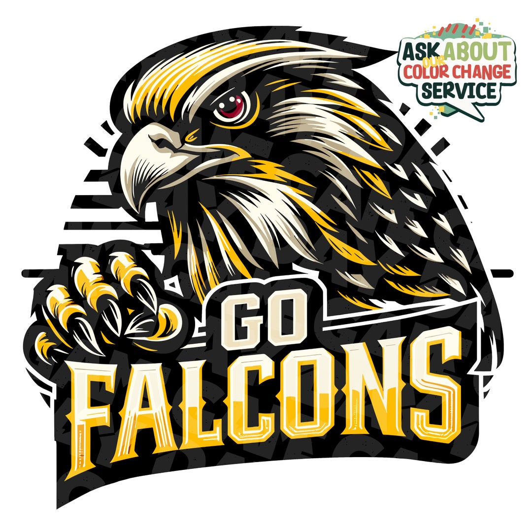 Falcons Mascot Png Falcons School Spirit Png L Falcons Shirt PNG ...