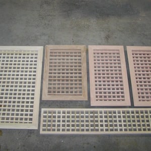 Custom Made to Your Size Large TRIMMED WOOD Floor Grate Wall Register ...