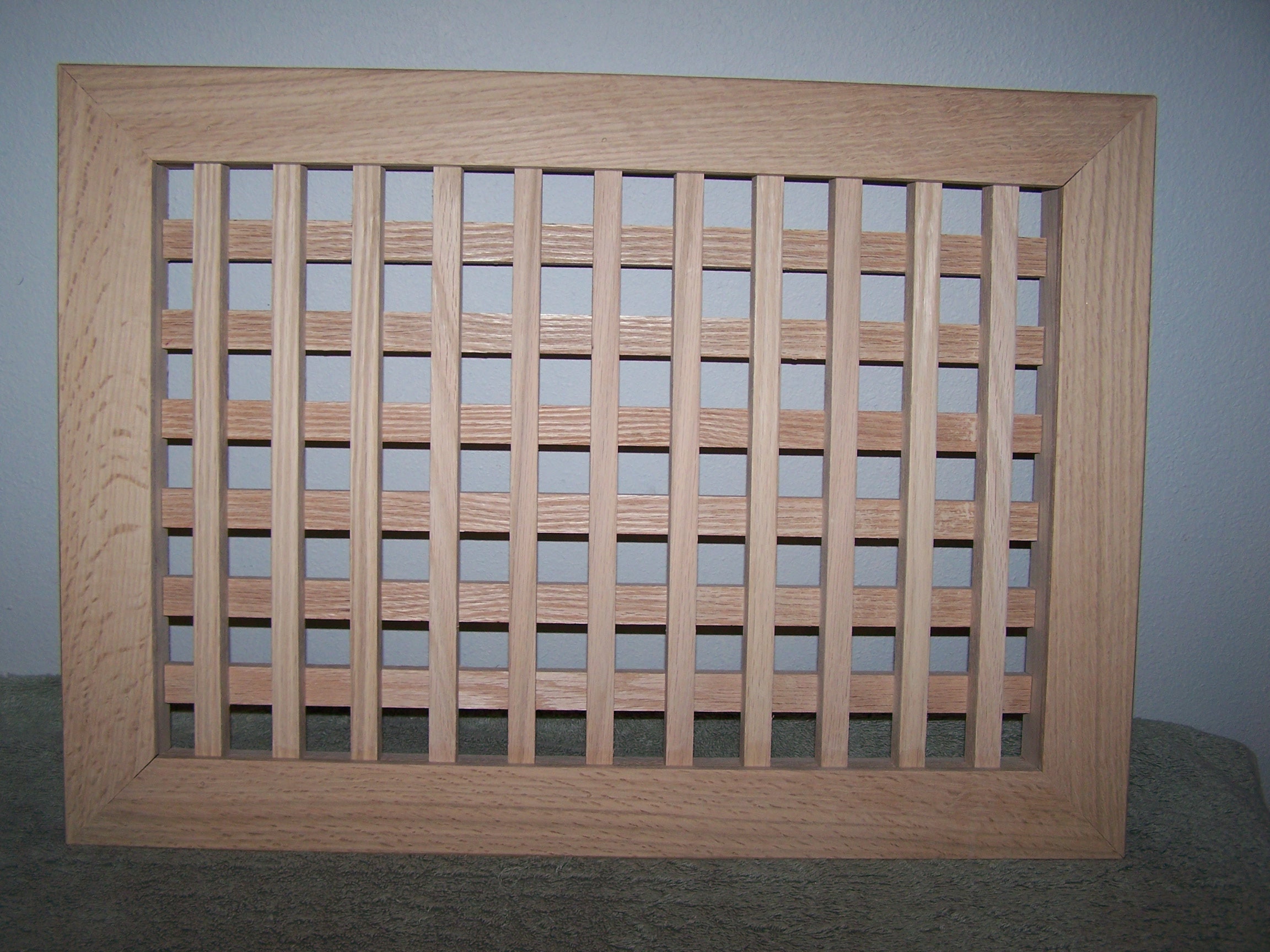Custom Made to Your Size Large TRIMMED WOOD Floor Grate Wall - Etsy