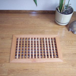 Custom Made to Your Size Large TRIMMED WOOD Floor Grate Wall Register ...
