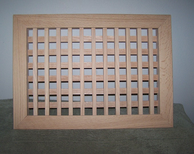 Custom Made to Your Size Large TRIMMED WOOD Floor Grate Wall Register ...