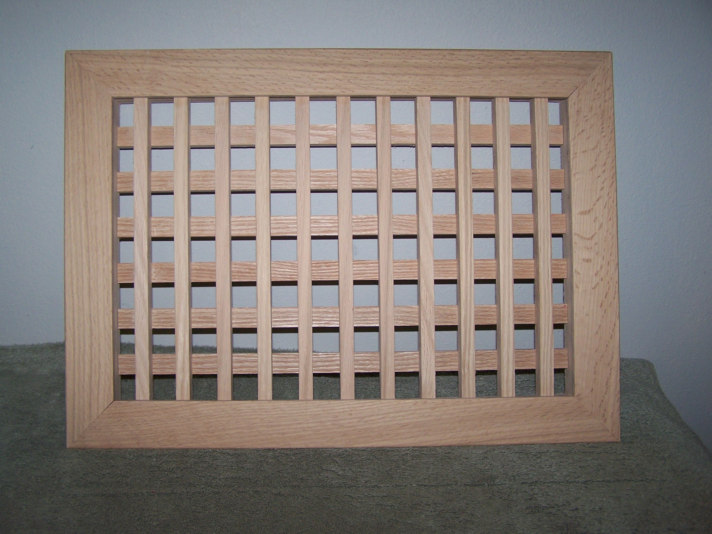 Custom Made to Your Size Large TRIMMED WOOD Floor Grate Wall Register ...
