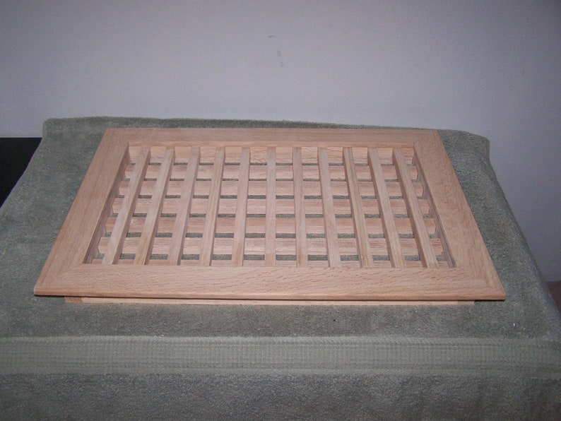 Custom Made to Your Size Large TRIMMED WOOD Floor Grate Wall - Etsy
