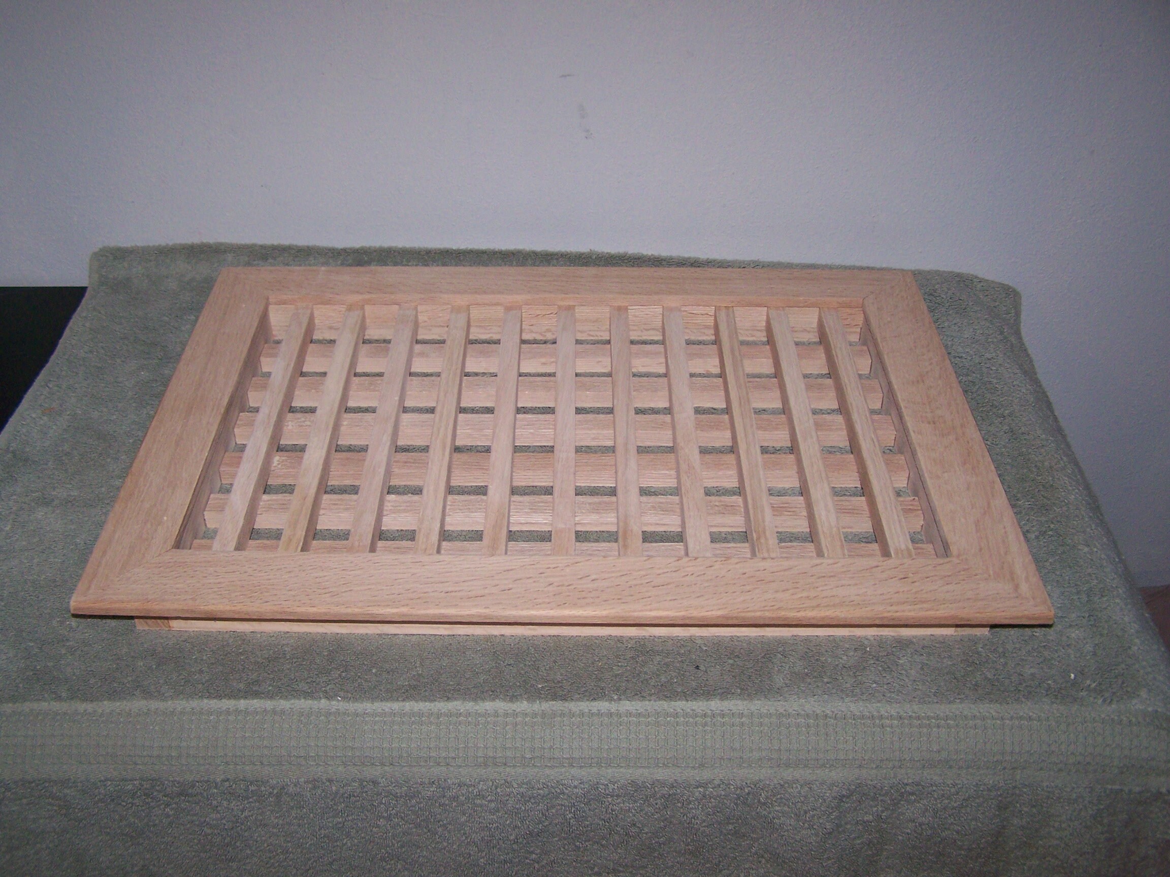 Custom Made to Your Size Large TRIMMED WOOD Floor Grate Wall Register ...