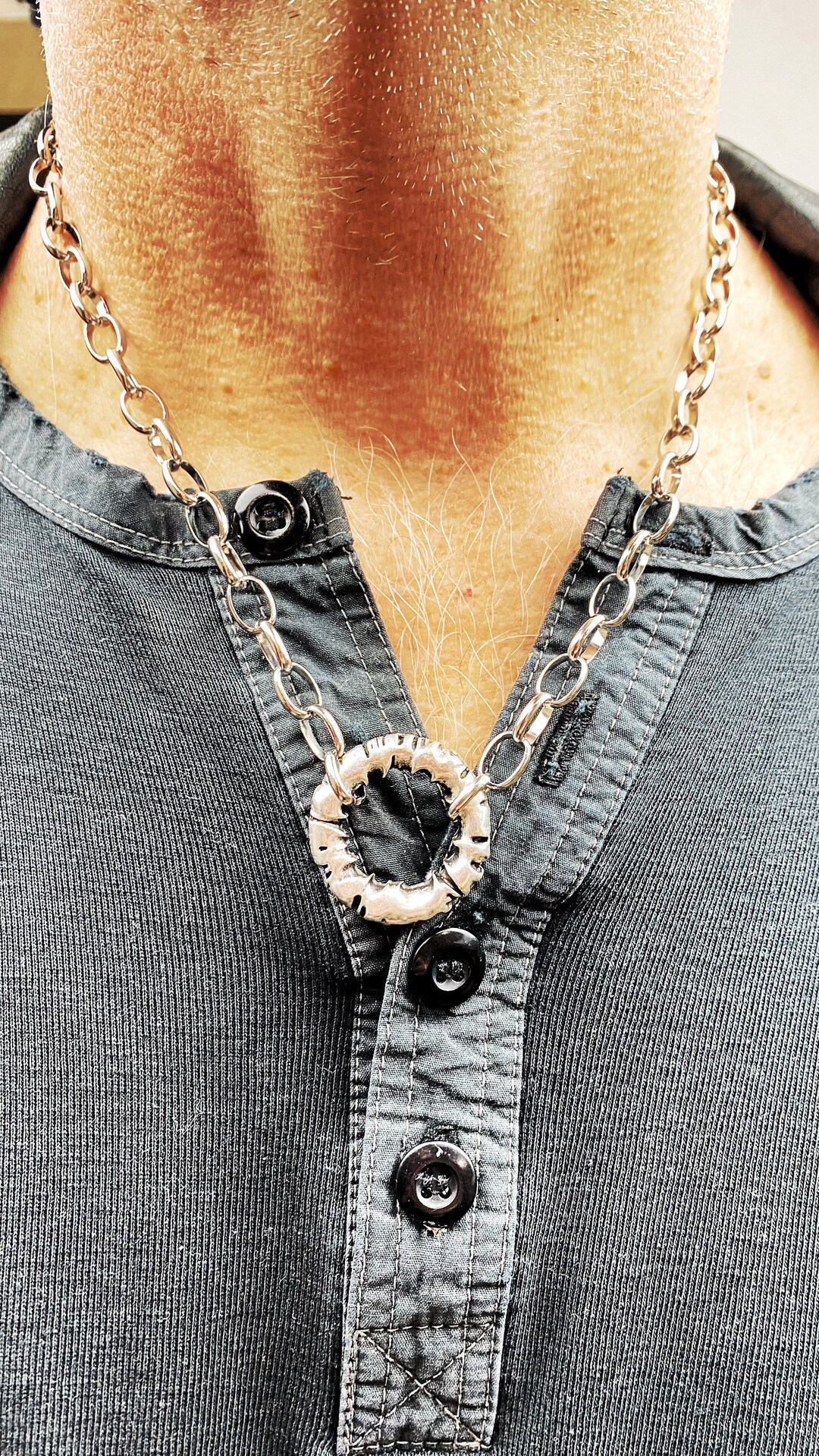 Antiqued Wrapped Silver Full Circle Karma Necklace. What Goes Round ...